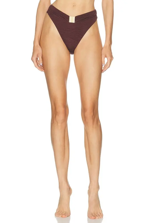 LA PORTE Kate Pinch Bikini Bottom - Fudge