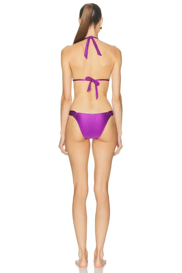 ADRIANA DEGREAS Solid Triangle Bikini Set