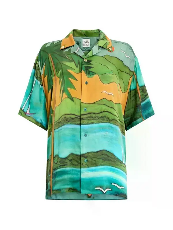 DONDE ESTEBAN Magdalena Short-sleeve Shirt - Blue