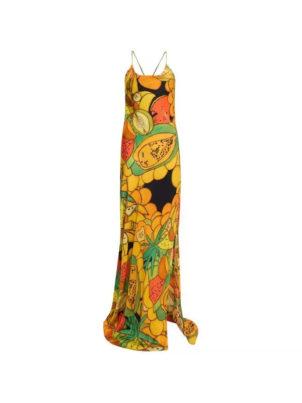 DONDE ESTEBAN Frutas Maxi Dress - Yellow