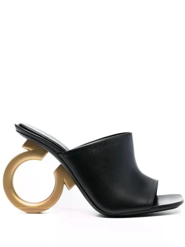 FERRAGAMO Elina Leather 7mm Sliders