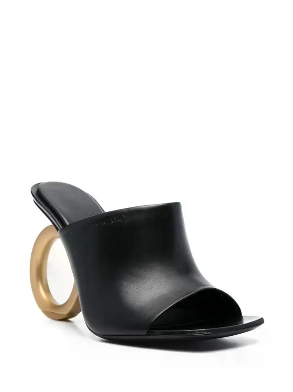 FERRAGAMO Elina Leather 7mm Sliders