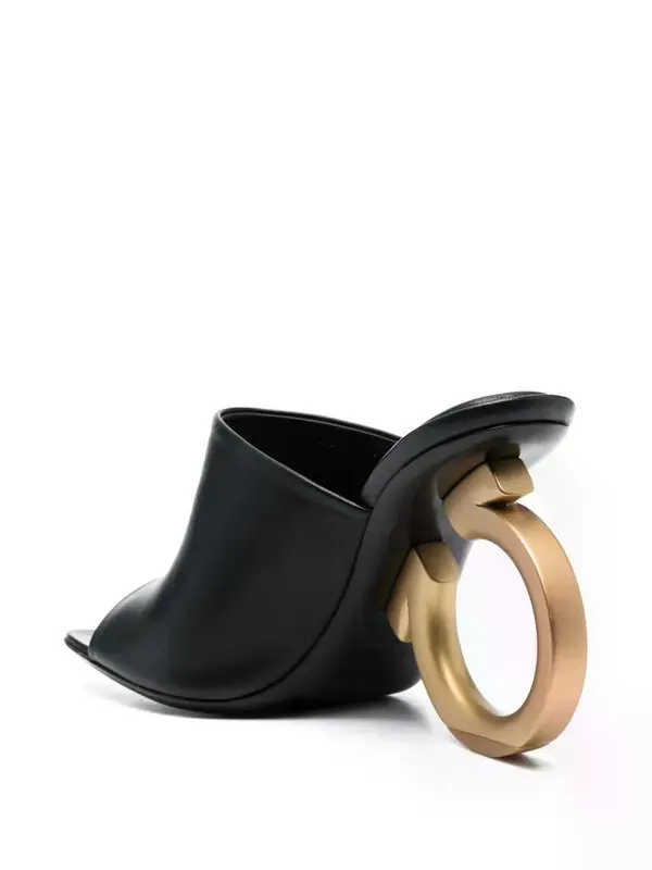 FERRAGAMO Elina Leather 7mm Sliders