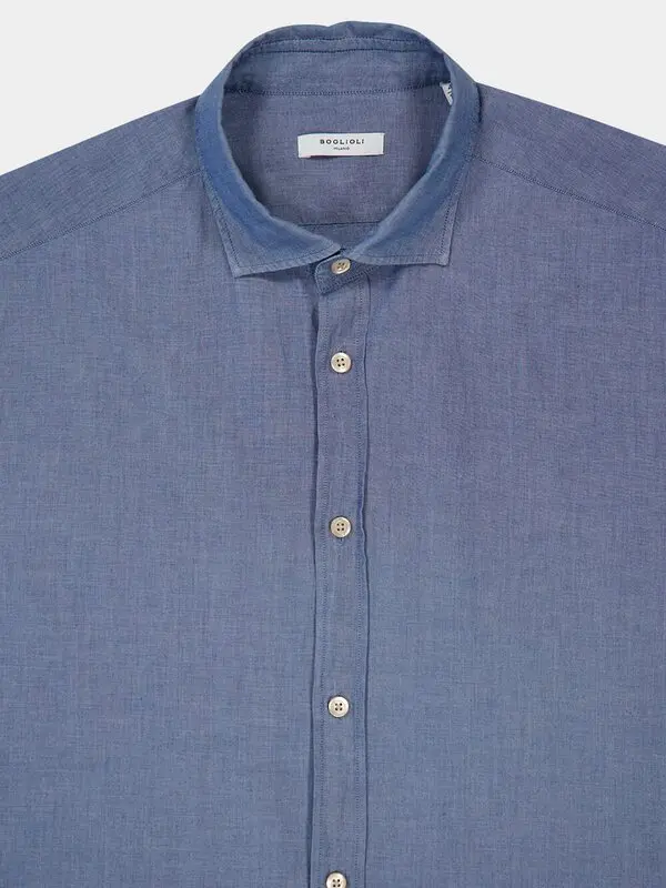 Boglioli Slub Cotton Shirt - Blue