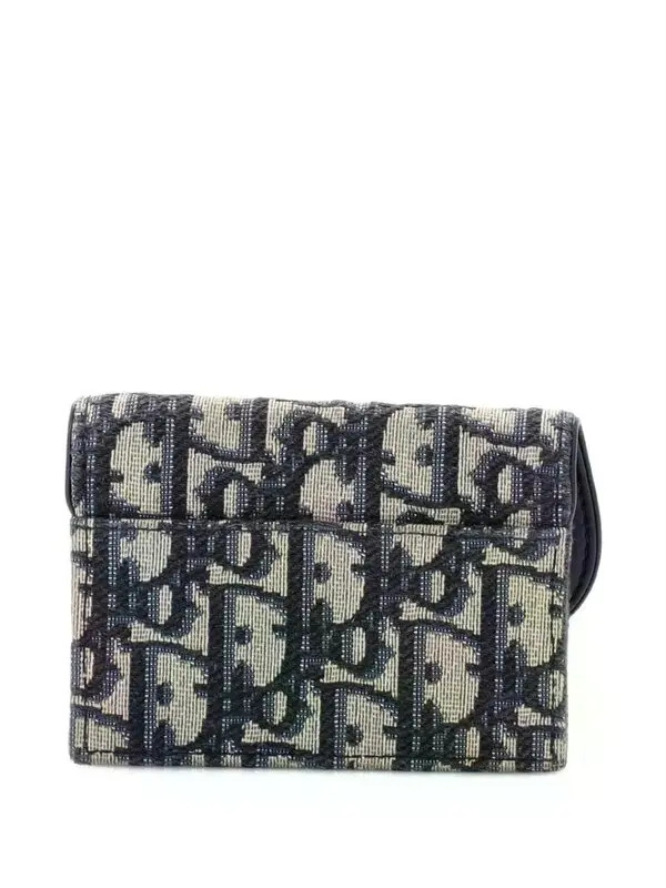 Dior Saddle Case Oblique Canvas Card Holder