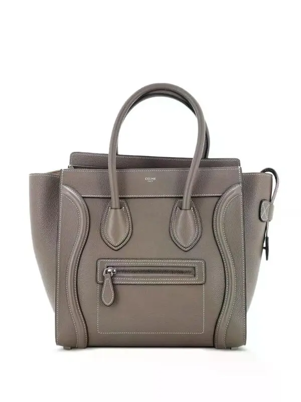 Celine Luggage Bag Grainy Leather Micro Tote