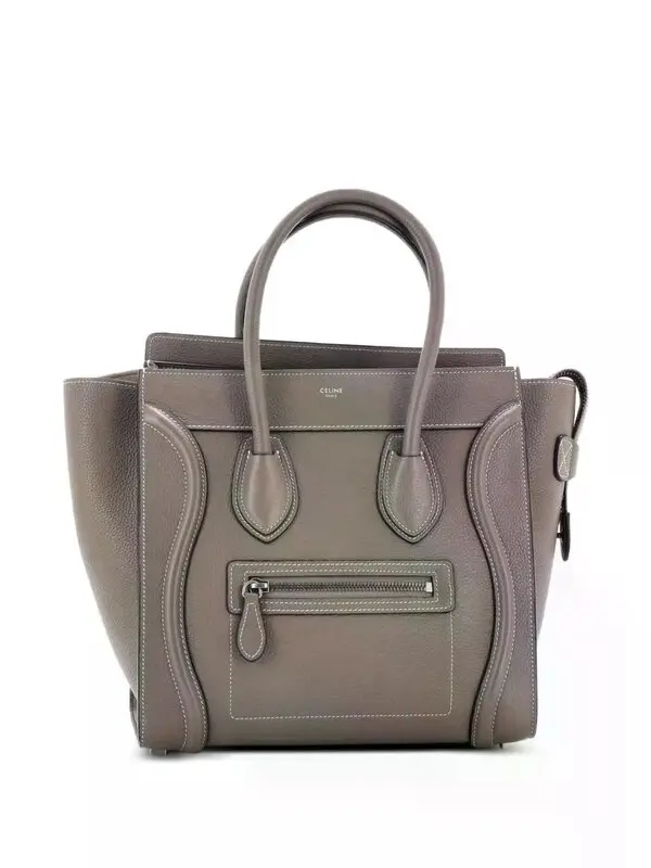 Celine Luggage Bag Grainy Leather Micro Tote