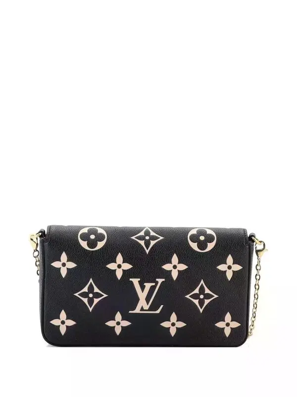 LOUIS VUITTON Felicie Pochette Bicolor Monogram Empreinte Giant - Black