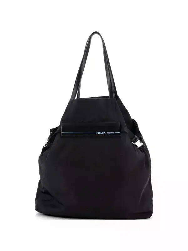 Prada Belted Logo Tessuto Large Tote Bag