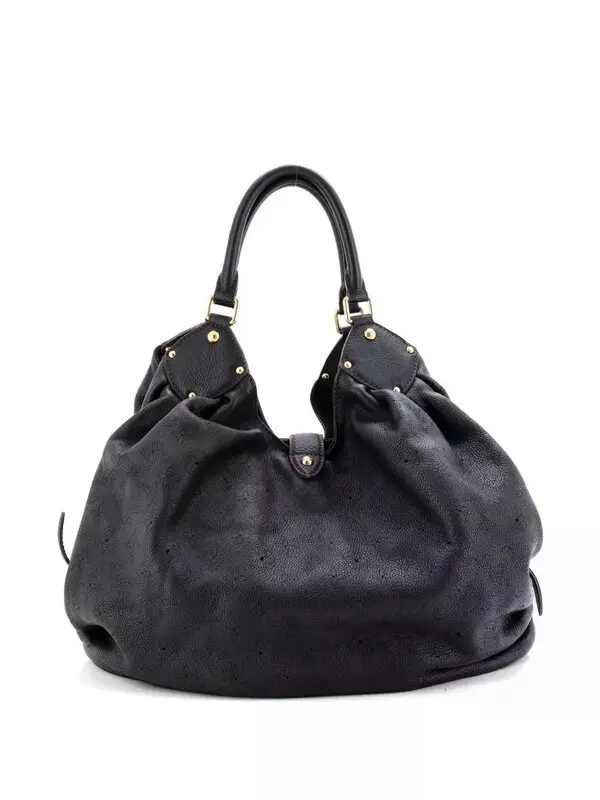 LOUIS VUITTON Xl Mahina Leather Hobo Bag - Black