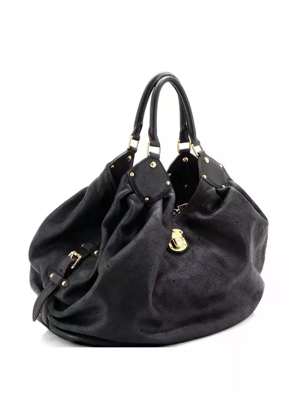 LOUIS VUITTON Xl Mahina Leather Hobo Bag - Black