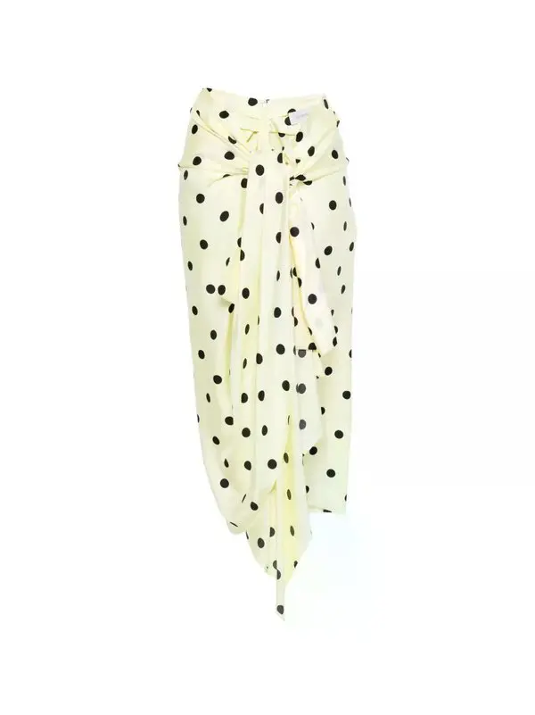 Sportmax Spxgentile Polka-dot Midi Skirt - Yellow