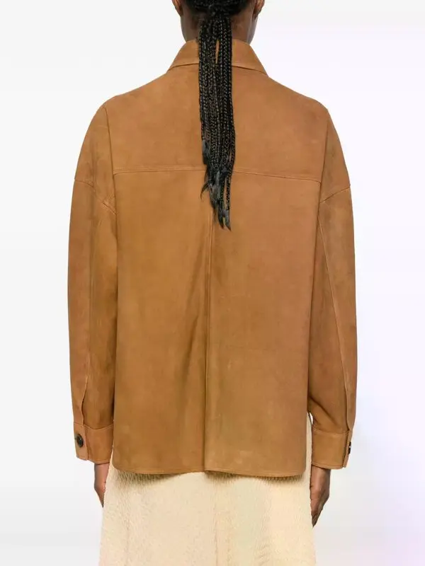 ARMA Leather Flap-pocket Jacket - Brown