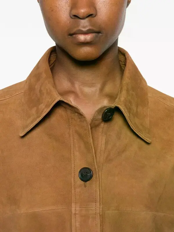 ARMA Leather Flap-pocket Jacket - Brown