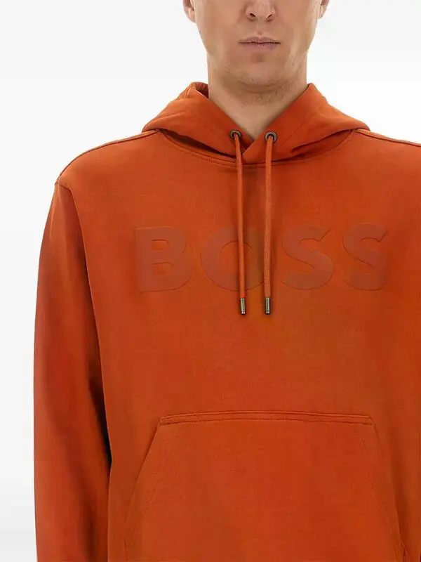 BOSS Embossed Logo Hoodie - Orange