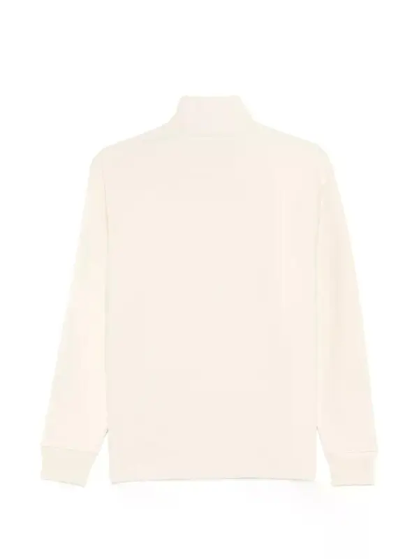 C.P. COMPANY Diagonal Raised Quarter-zip Sweatshirt With Logo Detail