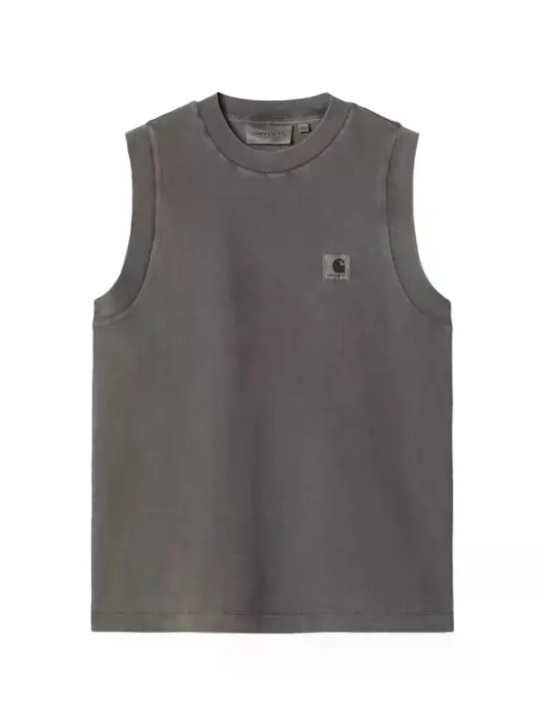 Carhartt Work In Progress Nelson Logo-patch Tank Top - Grey