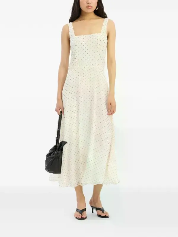 ROTATE BY BIRGER CHRISTENSEN Chiffon Flared Midi Dress