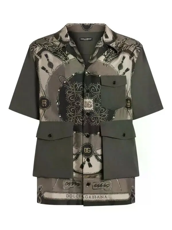 Dolce & Gabbana Pocket Patterned Shirt - Grey