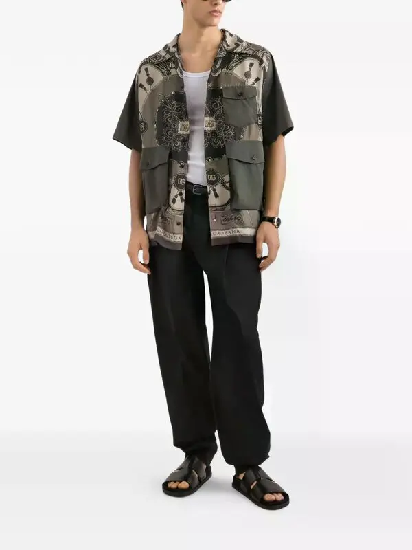 Dolce & Gabbana Pocket Patterned Shirt - Grey