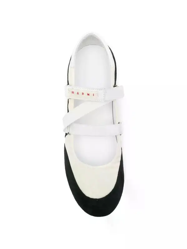 Marni Round-toe Ballet Flats - Black