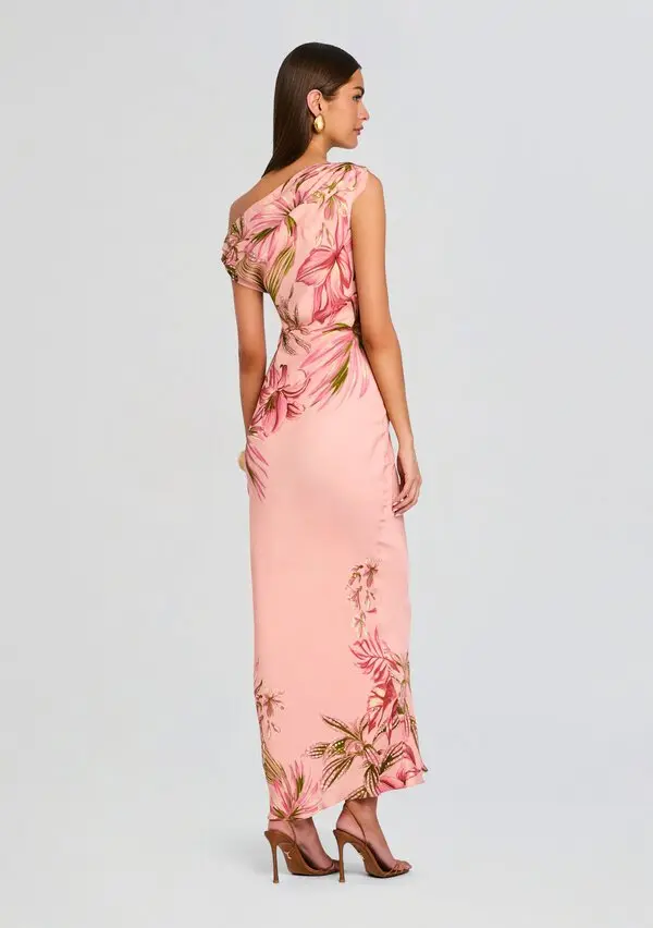 Rococo Sand Cain One Shoulder Maxi Dress