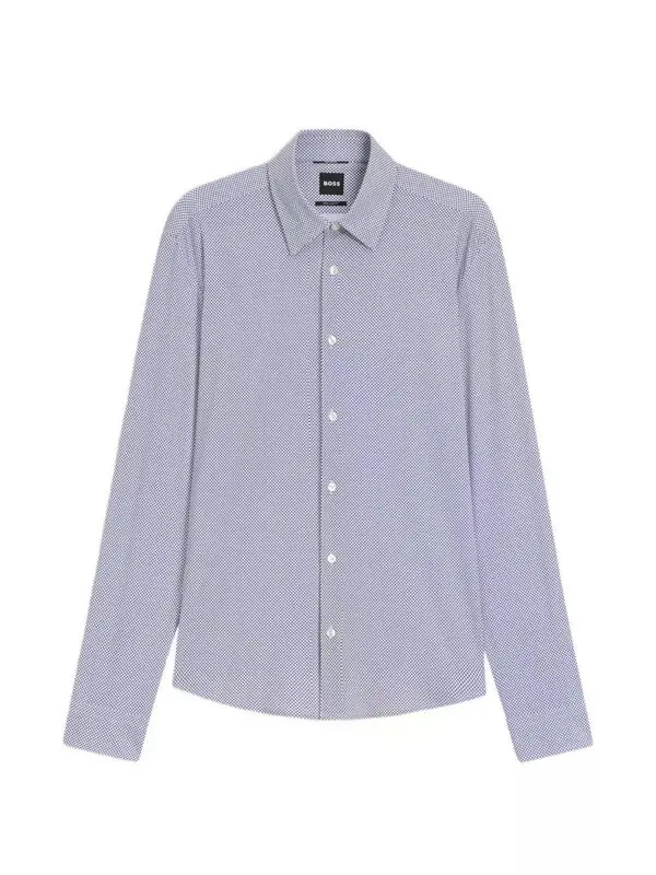BOSS Printed Regular-fit Shirt In Performance-stretch Jersey