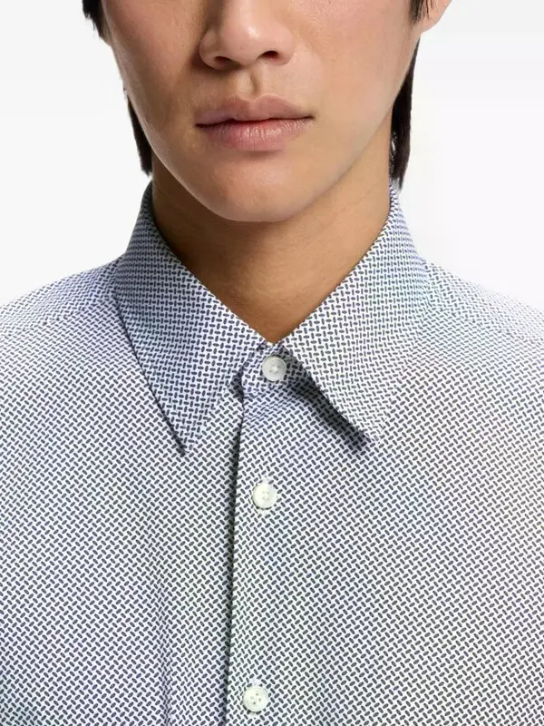 BOSS Printed Regular-fit Shirt In Performance-stretch Jersey