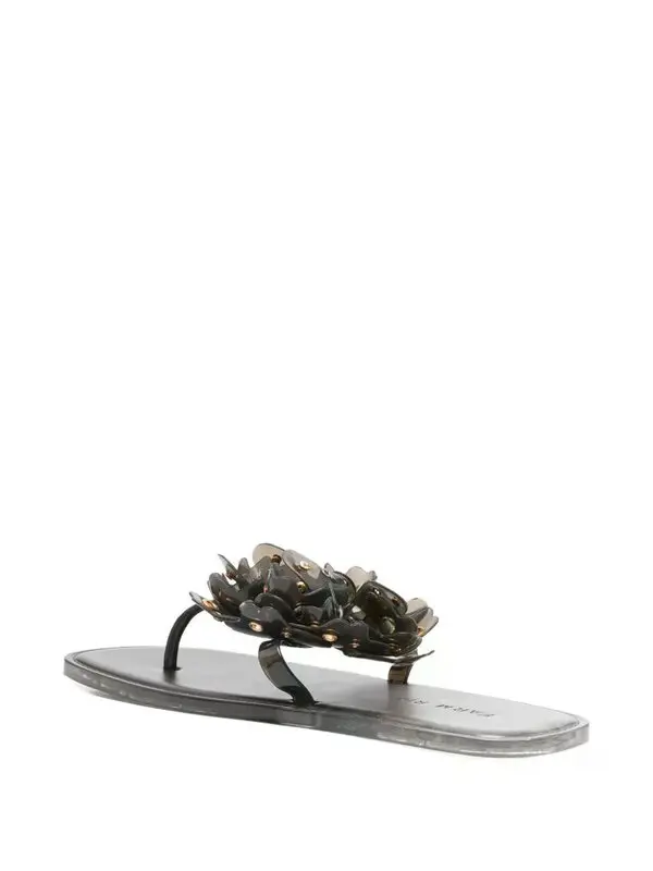 Farm Rio Floral Embellishment Flip-flops - Black