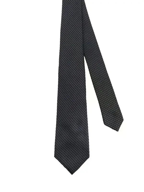 Kiton Textured Tie - Black
