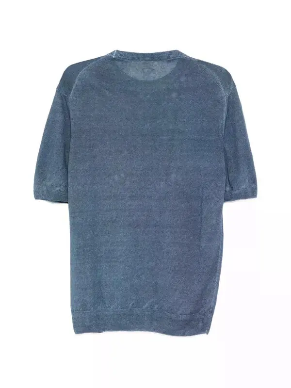 120% Lino Linen Short-sleeved T-shirt