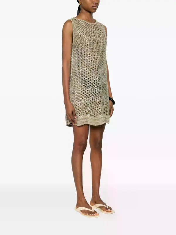 NEERA Open-knit Mini Dress
