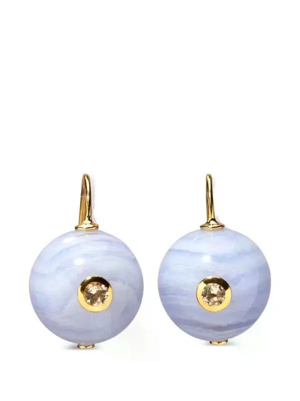 LIZZIE FORTUNATO Comet Agate Earrings - Gold