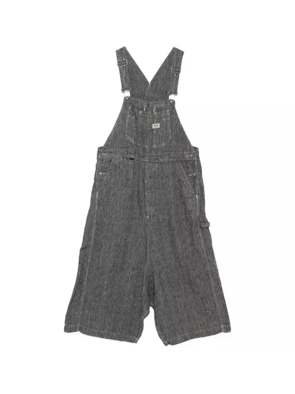 R13 Button Bib Overall - Grey