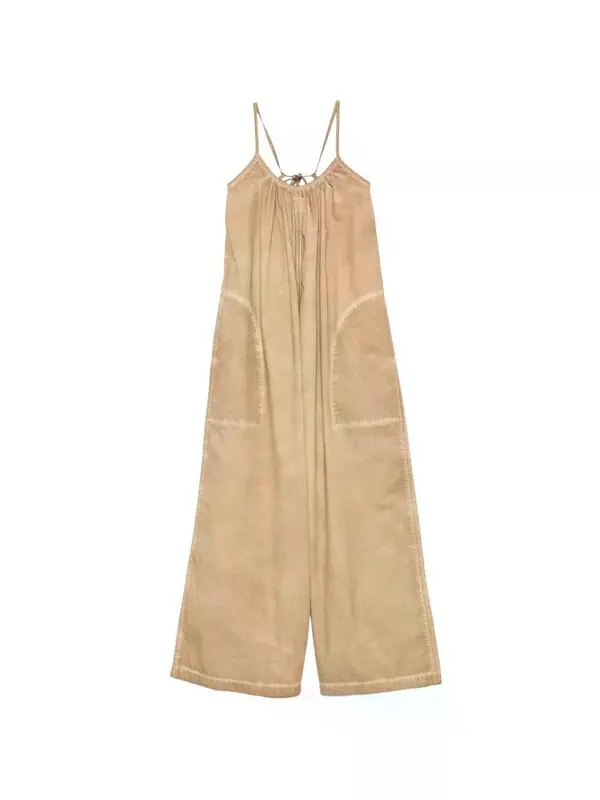 UMA WANG Paul Patch-pocket Jumpsuit - Brown