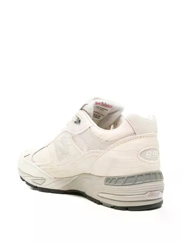 NEW BALANCE 991v1 Crocodile-effect Sneakers - Neutrals