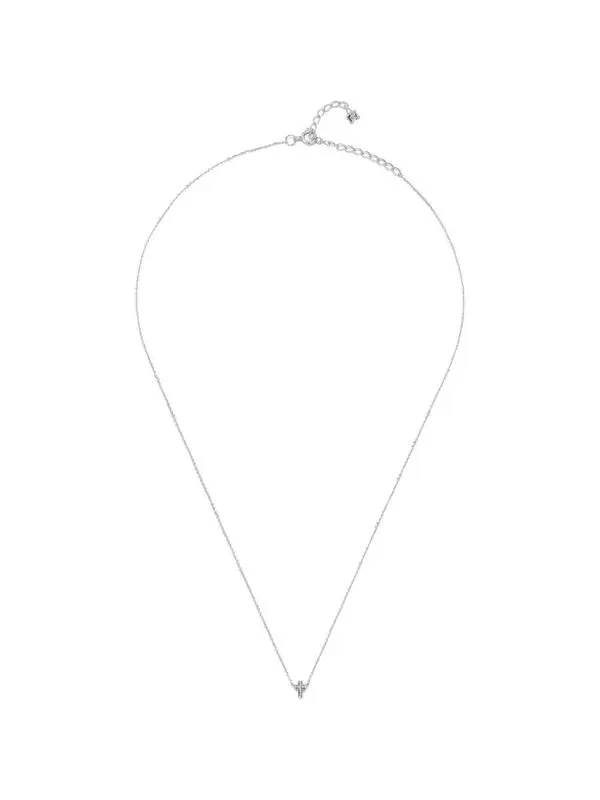 Mateo Suspended-cross Diamond Necklace - Silver