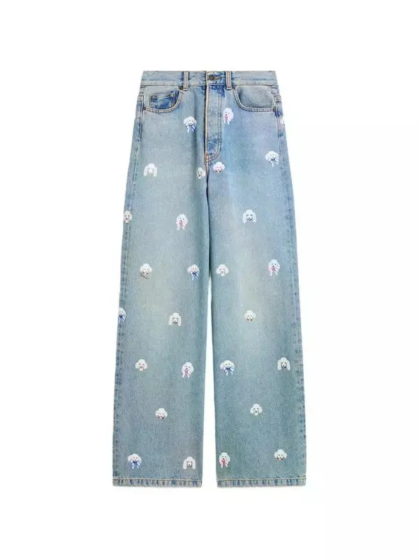 Fiorucci Poodle-print Jeans