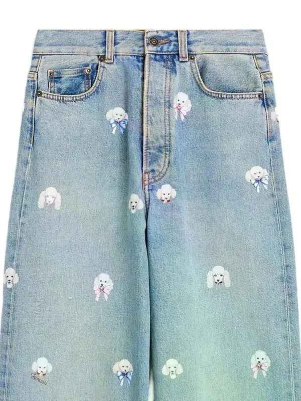 Fiorucci Poodle-print Jeans
