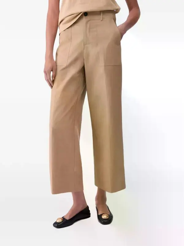 Liu Jo High-waisted Wide Leg Trousers - Neutrals
