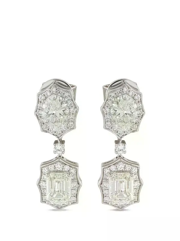 LB EXCLUSIVE Diamond Drop Earrings - Silver