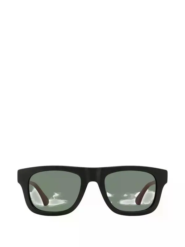 Gucci Web Rectangular Sunglasses - Black