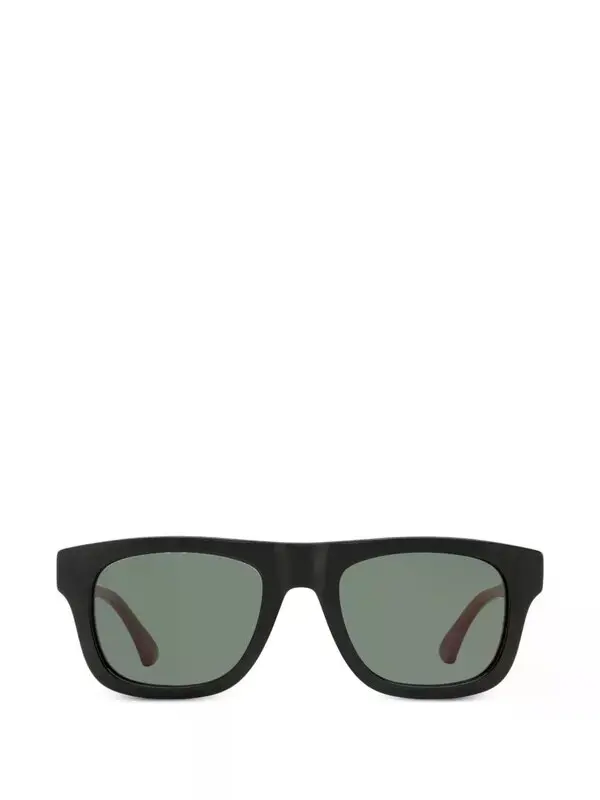Gucci Web Rectangular Sunglasses - Black