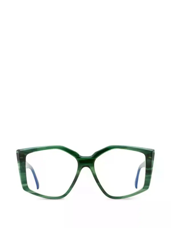 Max Mara Geometric Butterfly-frame Eyeglasses - Green