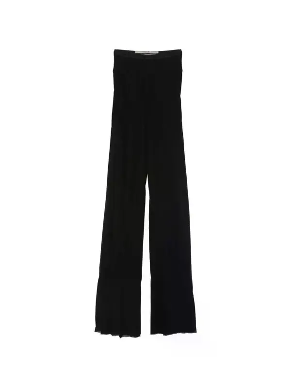 Rick Owens Bias Ribbed Palazzo Pants - Black