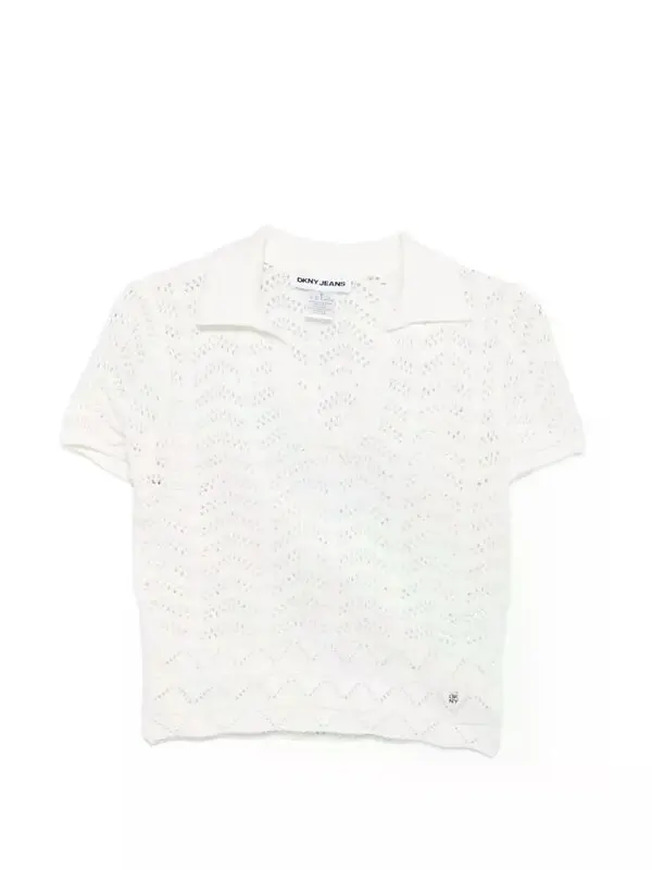 Dkny Collared V-neck T-shirt
