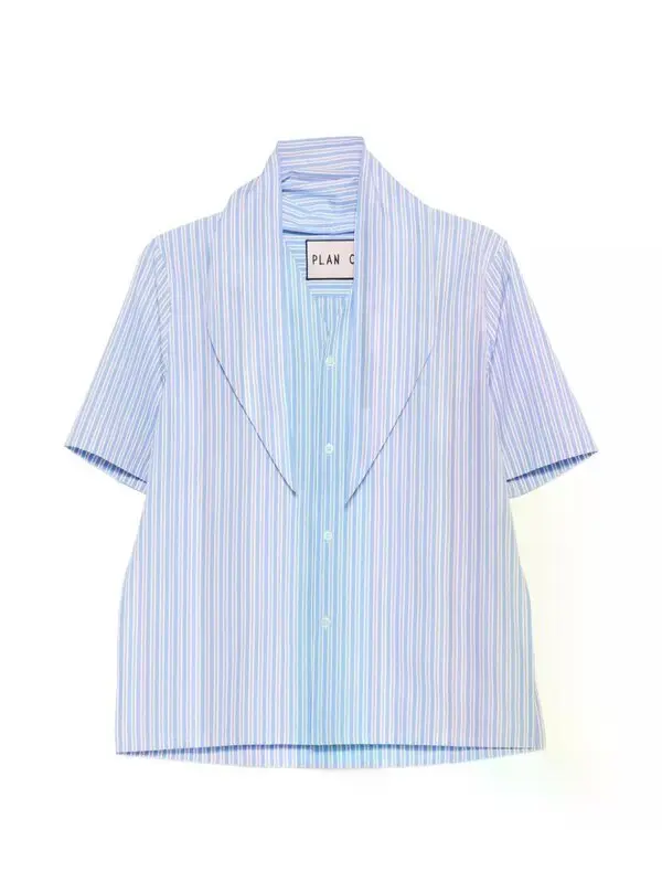 Plan C Striped Button Down Shirt