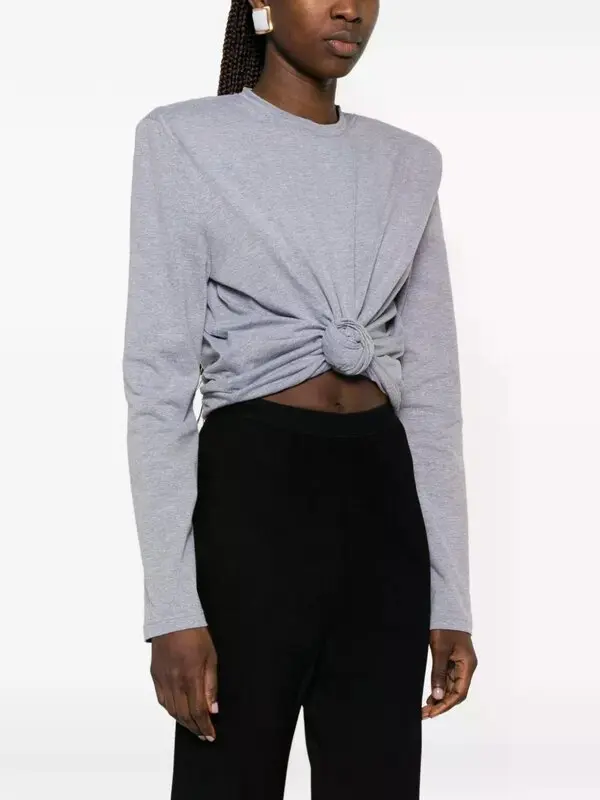 Magda Butrym Knotted T-shirt - Grey