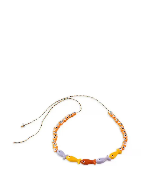 SORBET ISLAND Beaded Necklace - Orange