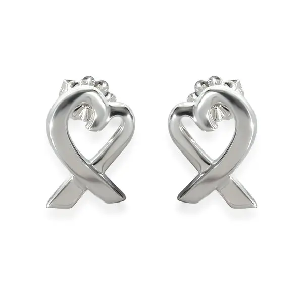 Tiffany & Co. Sterling Silver Paloma Picasso Loving Heart Earrings - Sterling_silver